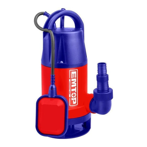 EMTOP Submersible Sewage Water Pump, 750W (1.0HP), 8m Head Lift, EWPPQ